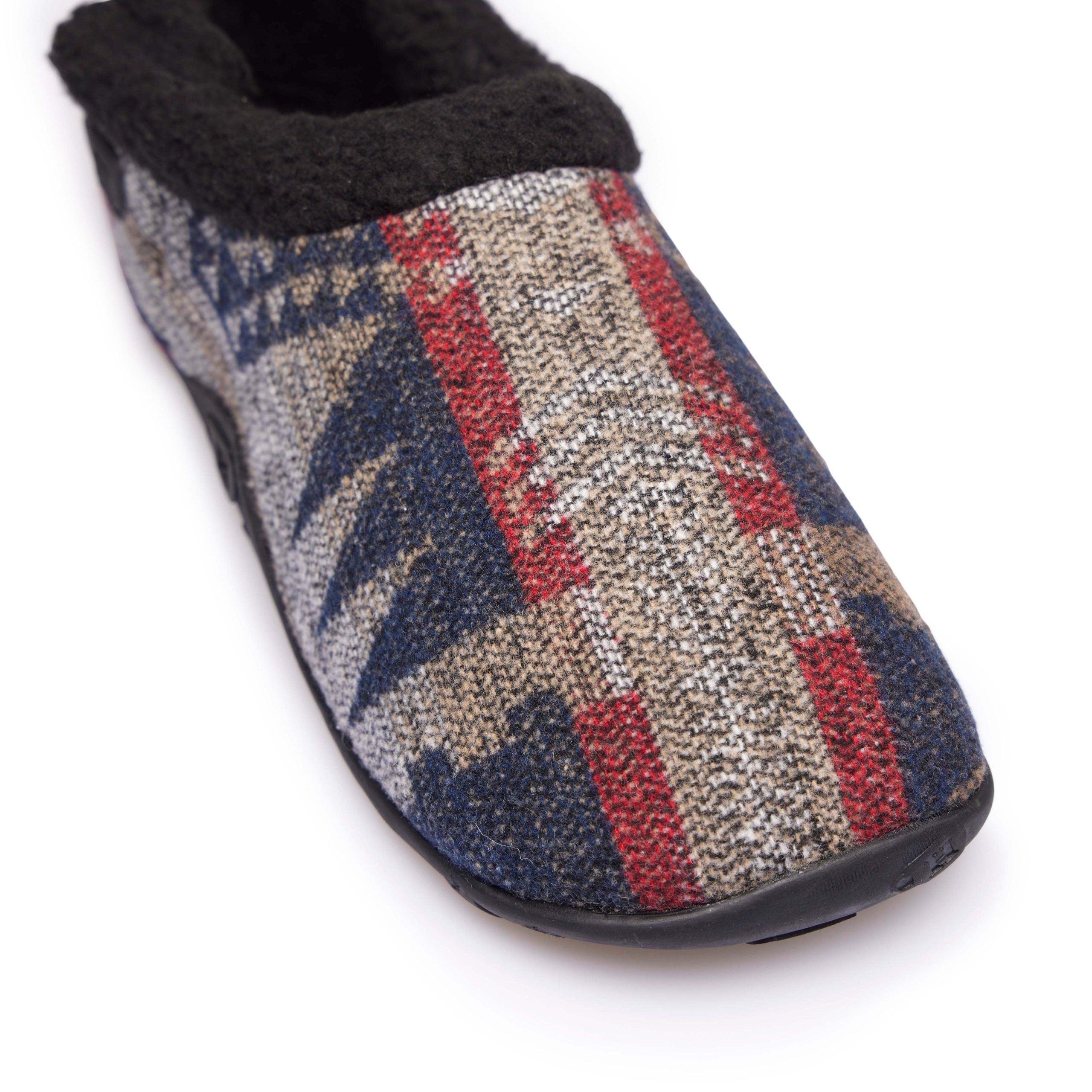 Rocco - Navy Red Aztec Slippers – Homeys