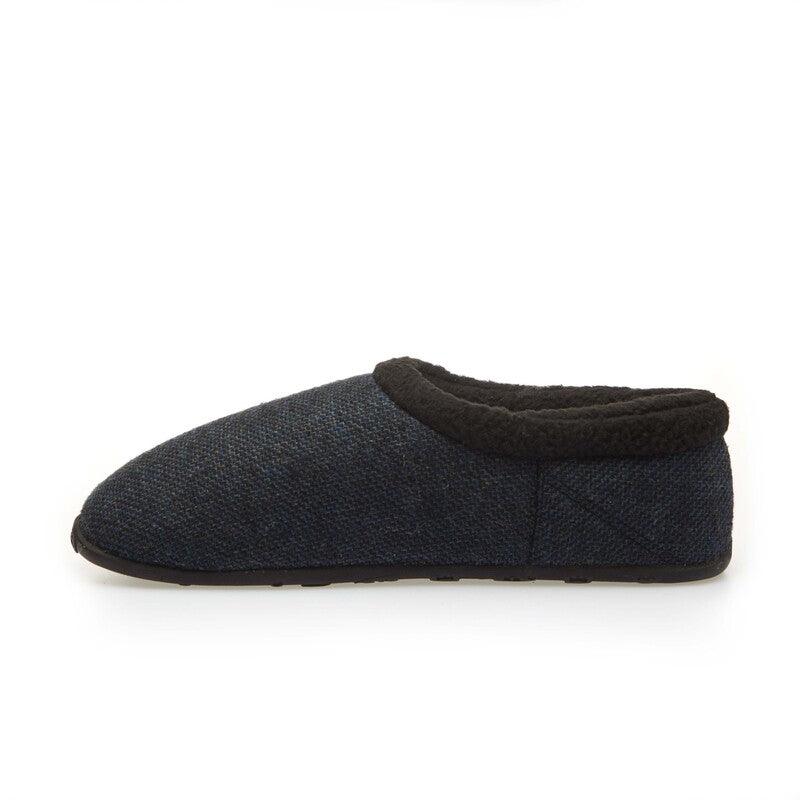 Tony - Dark Blue Tweed Men's Slippers – Homeys